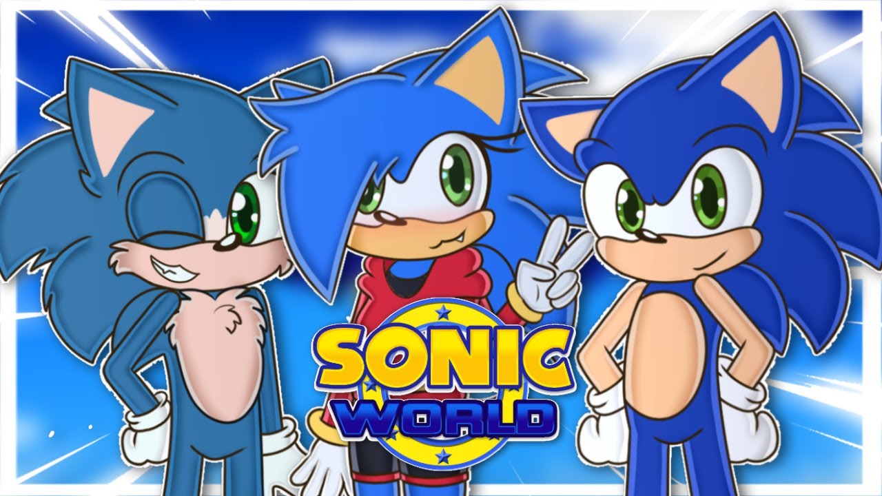 Sonic, Movie Sonic & Sonica Play Sonic World - YouTube