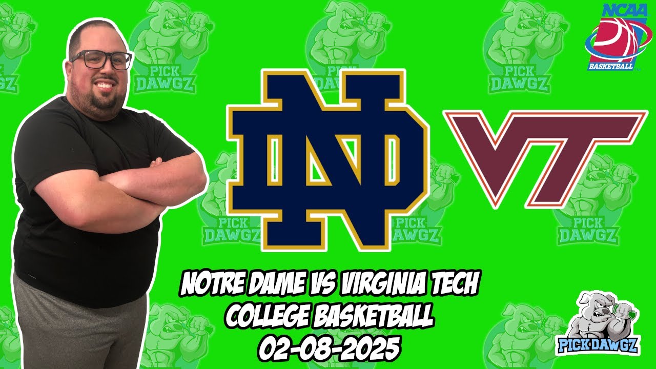 Notre Dame vs Virginia Tech 2/8/25 Free College Basketball Picks and ...