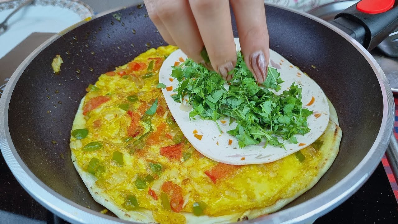 Make breakfast tortillas in 5 minutes! Very tasty and filling! - YouTube