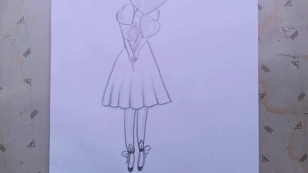 how to draw a girl with hard drawing and beautiful drawing and step by ...