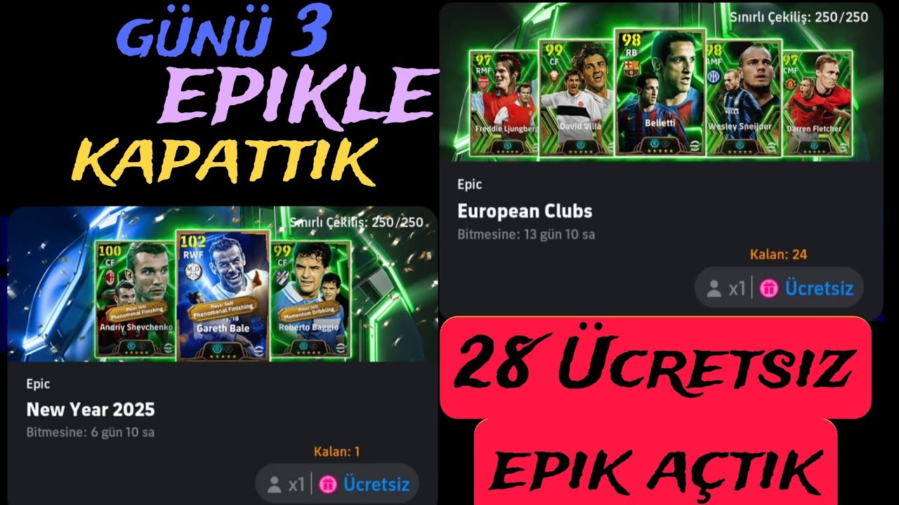 28 TANE ÜCRETSİZ EPİK AÇILIMI YAPTIK. 3 EPİK ALDIK AMA... - YouTube