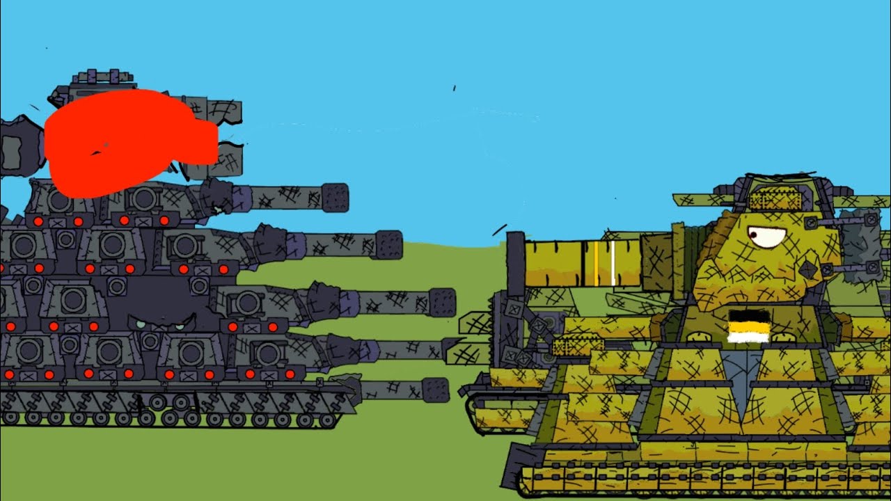 karl-54 vs kv-44,kv-45 tank animation - YouTube