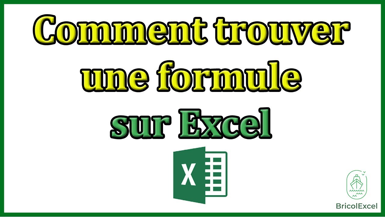 Comment trouver une formule sur Excel - YouTube