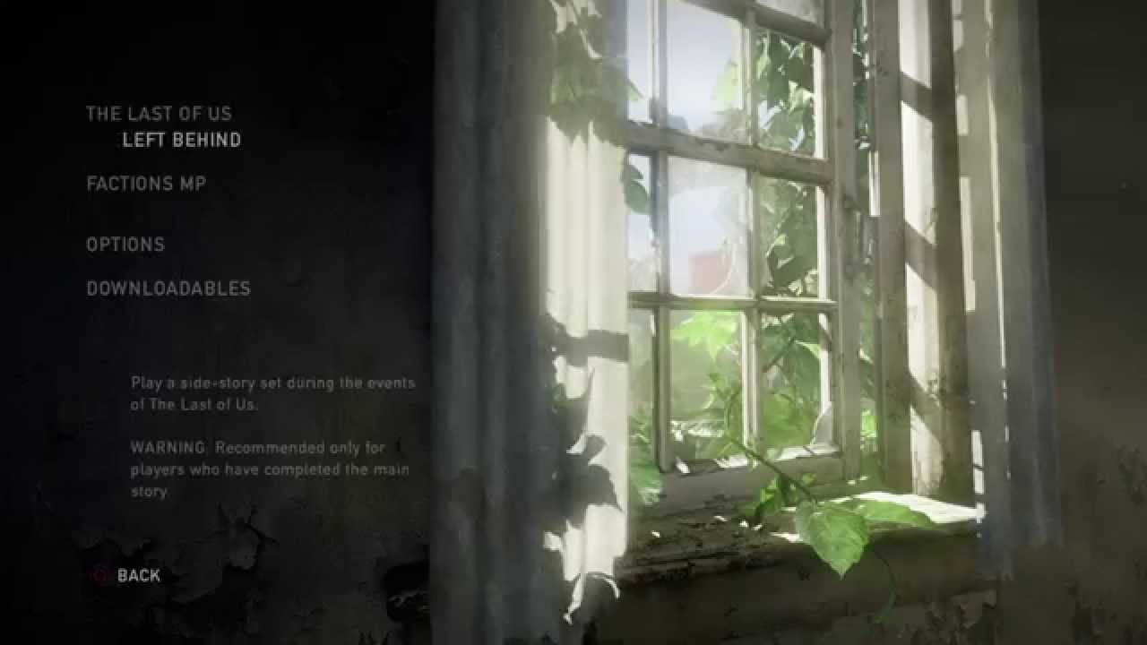 Main Menu UI - The Last of Us™ - YouTube