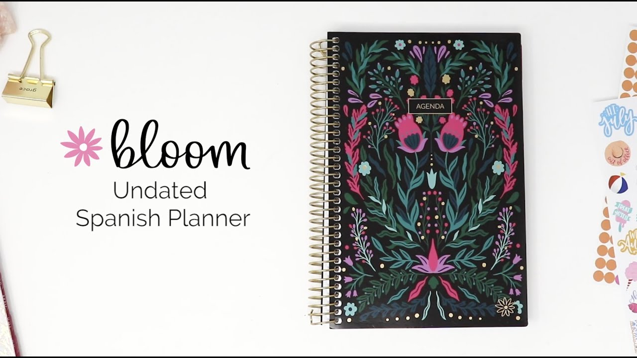 bloom daily planners® Undated 12 Month Spanish Planner Walkthrough ...