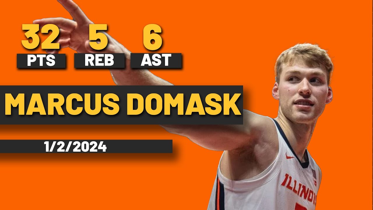 Marcus Domask Illinois Fighting Illini 32 PTS 6 AST 5 REB vs ...