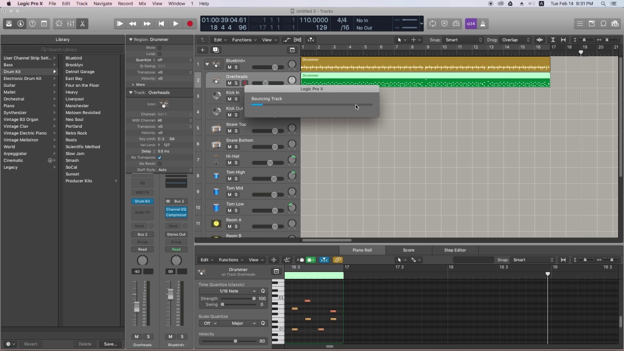 LOGIC X-EXPORT DRUMMER TRACKS AS AUDIO FILES - YouTube