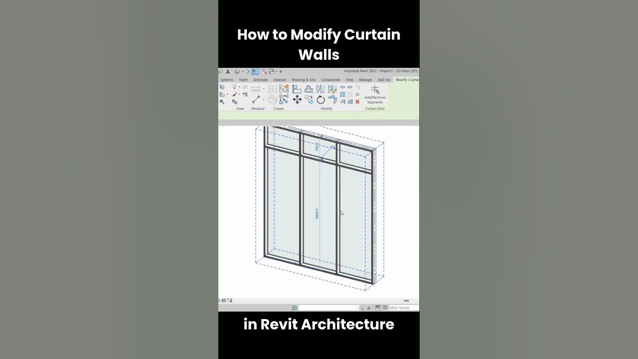 How to Modify Curtain Walls in Revit Architecture | Revit Tutorial - YouTube