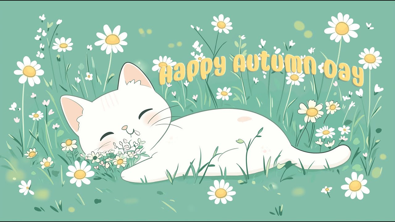 Fall Lofi Songs 🍂 Happy Autumn Day | Morning Vibes & Lofi Cat Music 🌻 ...