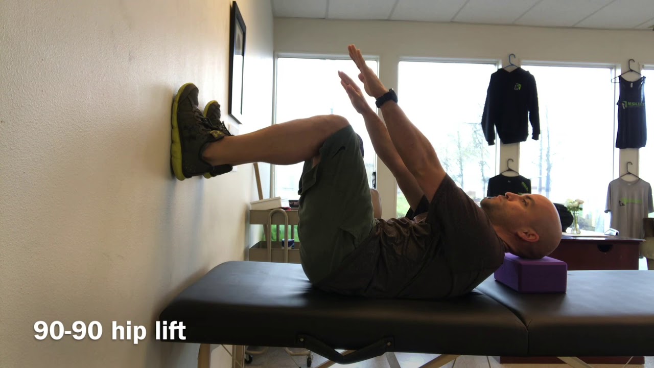 90-90 hip lift - YouTube