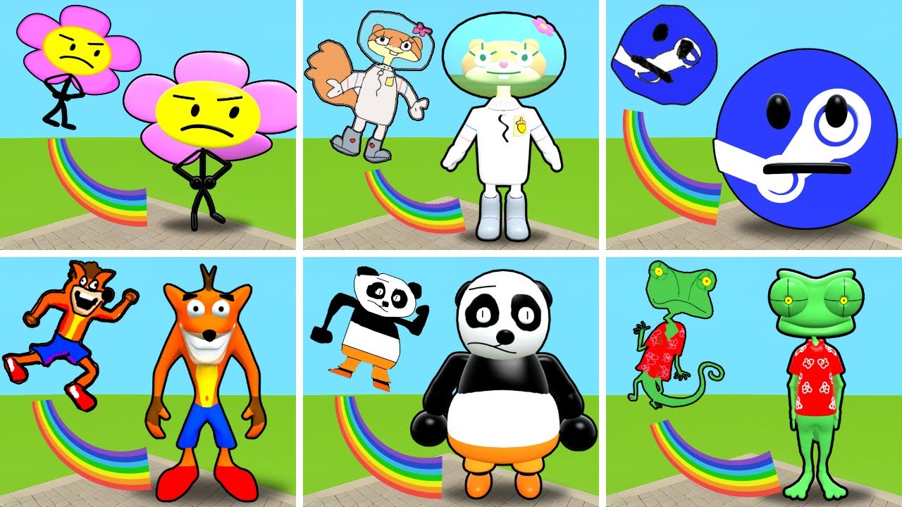 NEW 2D vs 3D MEMES NEXTBOTS FANMADE v10 IN Garry's Mod - YouTube