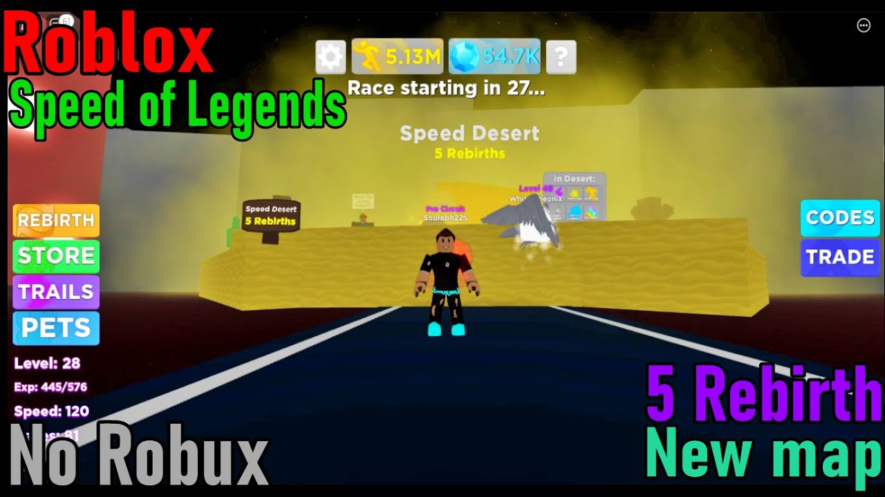 I got 5 Rebirth and Unlock new map in Legends of Speed Roblox - YouTube