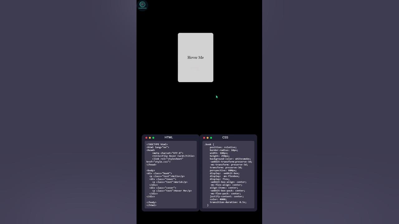 Flip Hover Card Techszdevelopercodingwebcodingprogramminglanguagecsstrickspythonwebcode