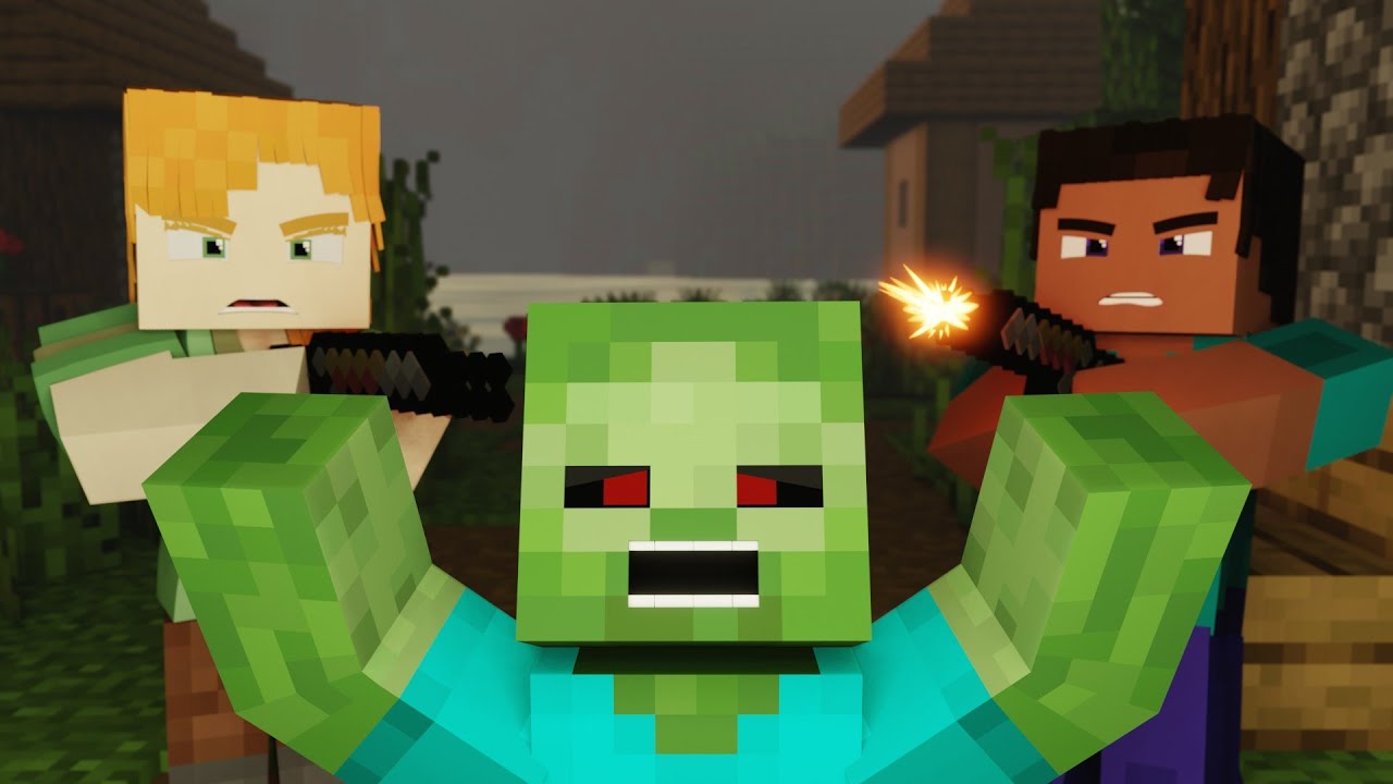 i Hate Zombies - Alex and Steve Life (Minecraft Animation) - YouTube