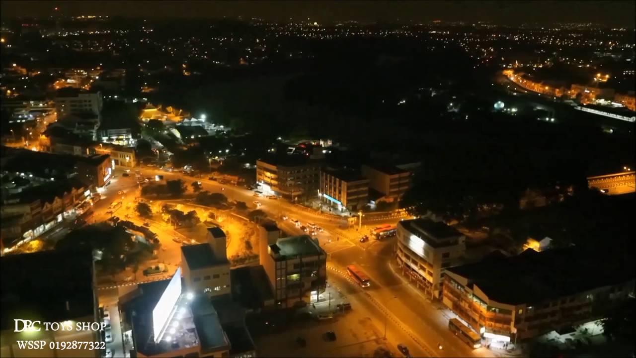 klang city night aerial inspire pro olympus 12mm - YouTube