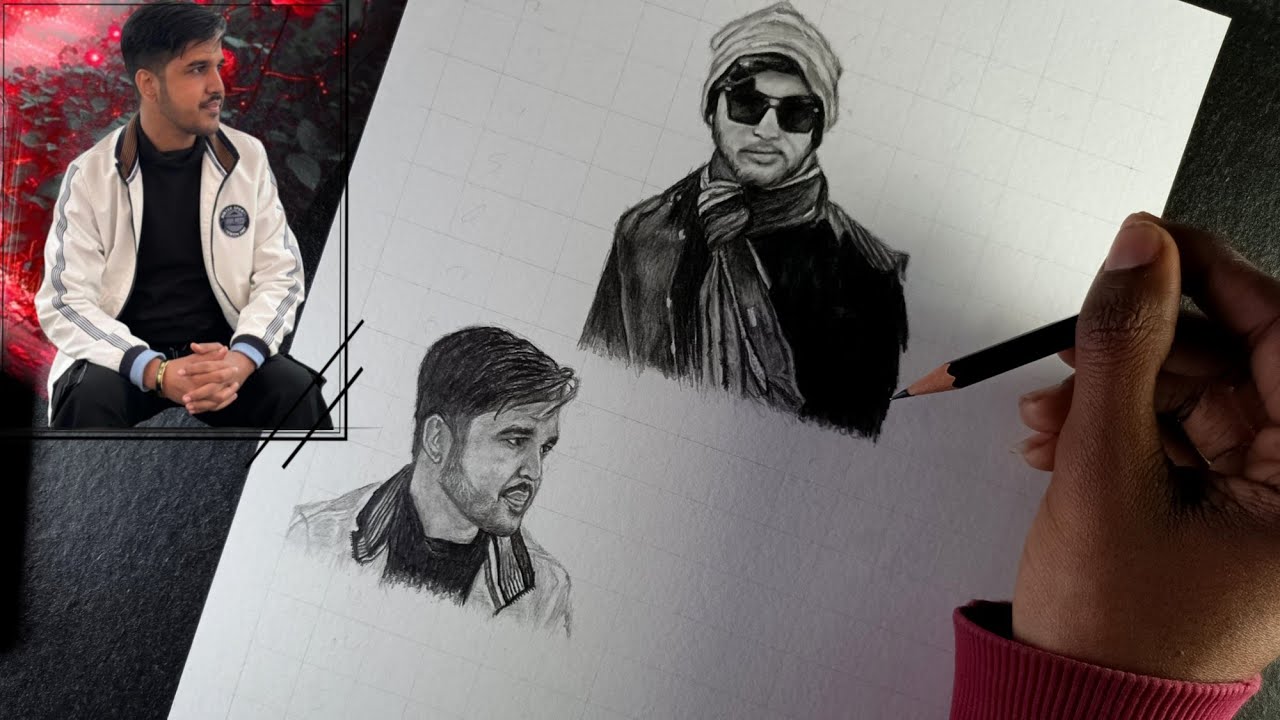 Desi Gamer (Amit Bhai) // Pencil drawing - YouTube