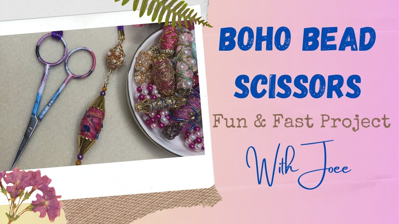SCISSORS CHARM: What to do with large BOHO BEADS! - YouTube