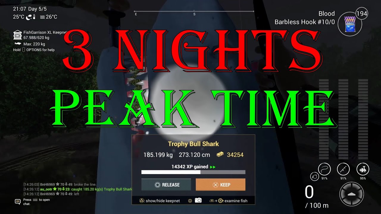 Fishing Planet - Brazil 3 Different NİGHTS PEAK Time Comparison (for ...