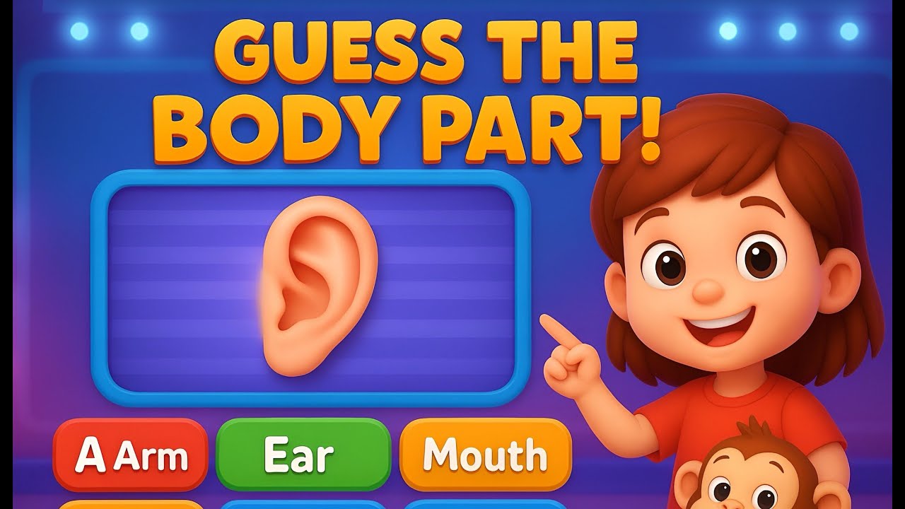 Body Parts Quiz for Kids|Preschool Learning Video|Guess the Body Part ...