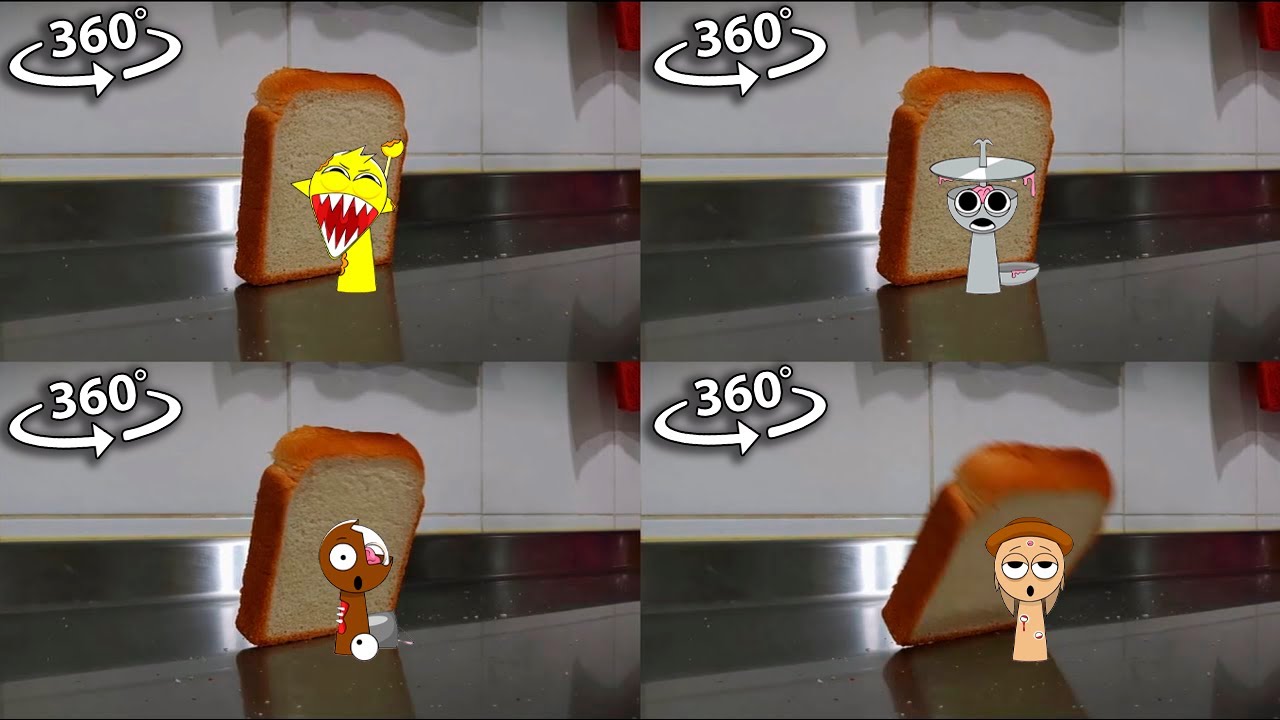 Toast falling over ALL Incredibox Sprunki | 360° VR Video - YouTube