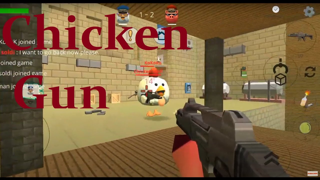 Chicken Gun fight with chicken using all weapons and vehicle airplanes ...