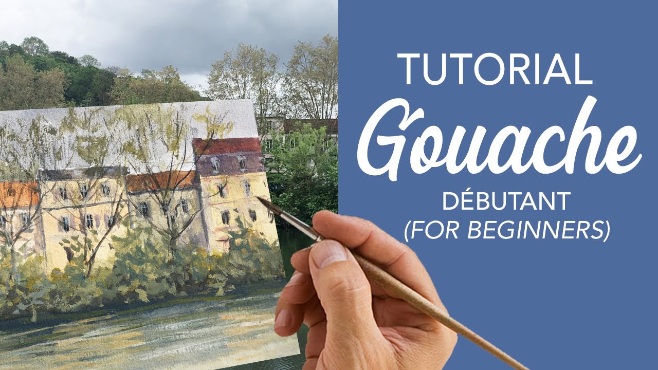 Tutorial gouache (pour débutant) pas à pas - Gouache tutorial (for ...