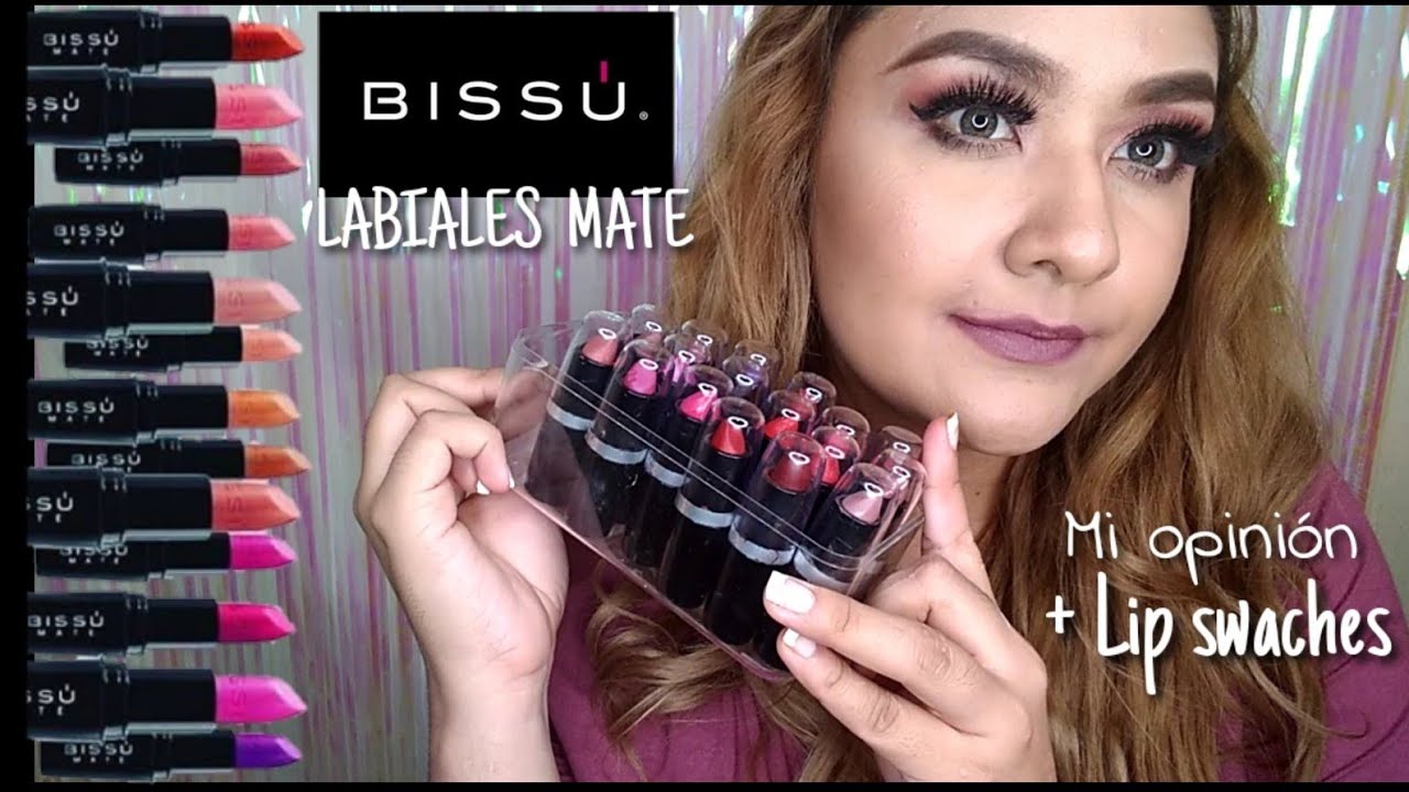 Labiales BISSU MATE *MI OPINIÓN + LIP SWACHES 💋 17 TONOS (En piel ...