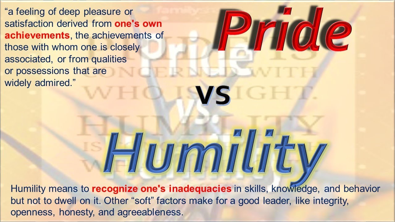 Examples Of Pride And Humility