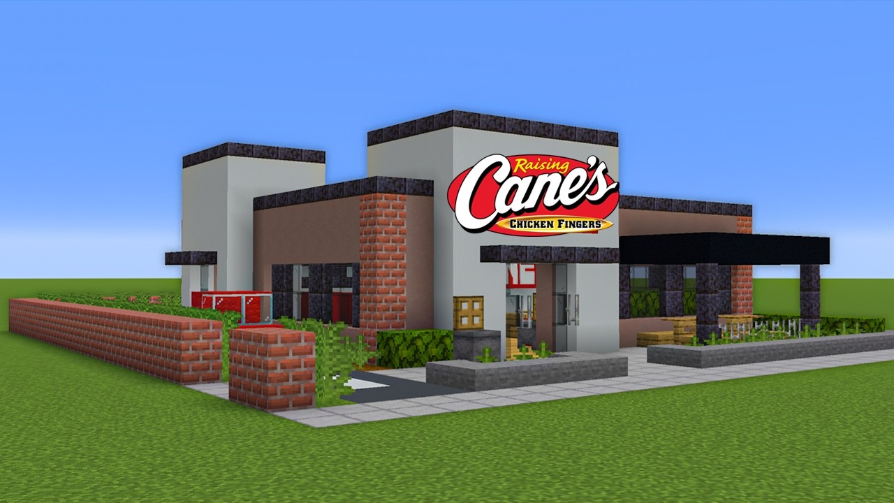 How to Build a Raising Cane’s in Minecraft | Step By Step Tutorial ...