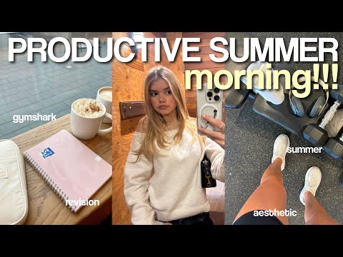 MY PRODUCTIVE MORNING!! 🧖🏼‍♀️🧘‍♀️🍵 *ft gymshark