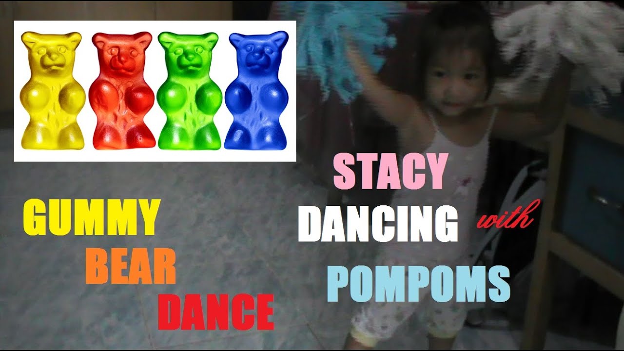 Gummy Bear Dance With PomPoms By Baby Stacy - YouTube