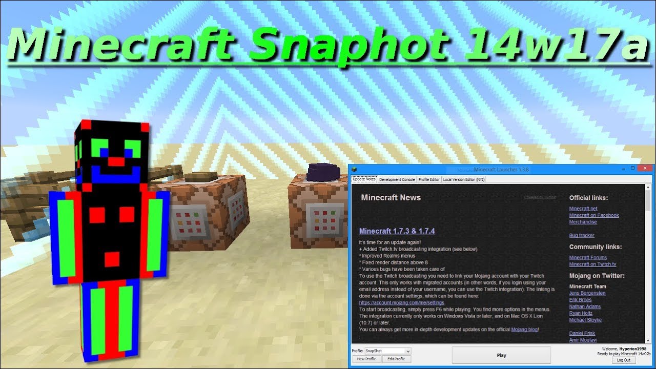 Minecraft - Snapshot 14w17a - YouTube