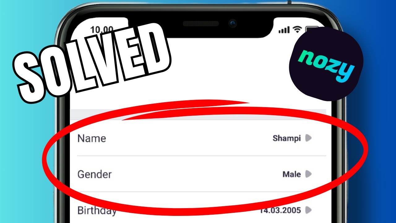 How to select your gender on Nozy - YouTube
