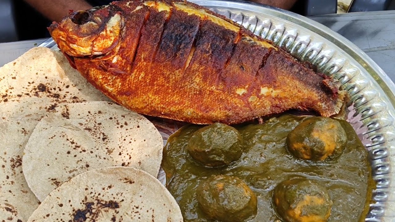 अंडा पलक फिश फ्राई रोटी खाओ ₹2100 ले जाओ।😱😱🎉🎉 full fish chapati eating ...