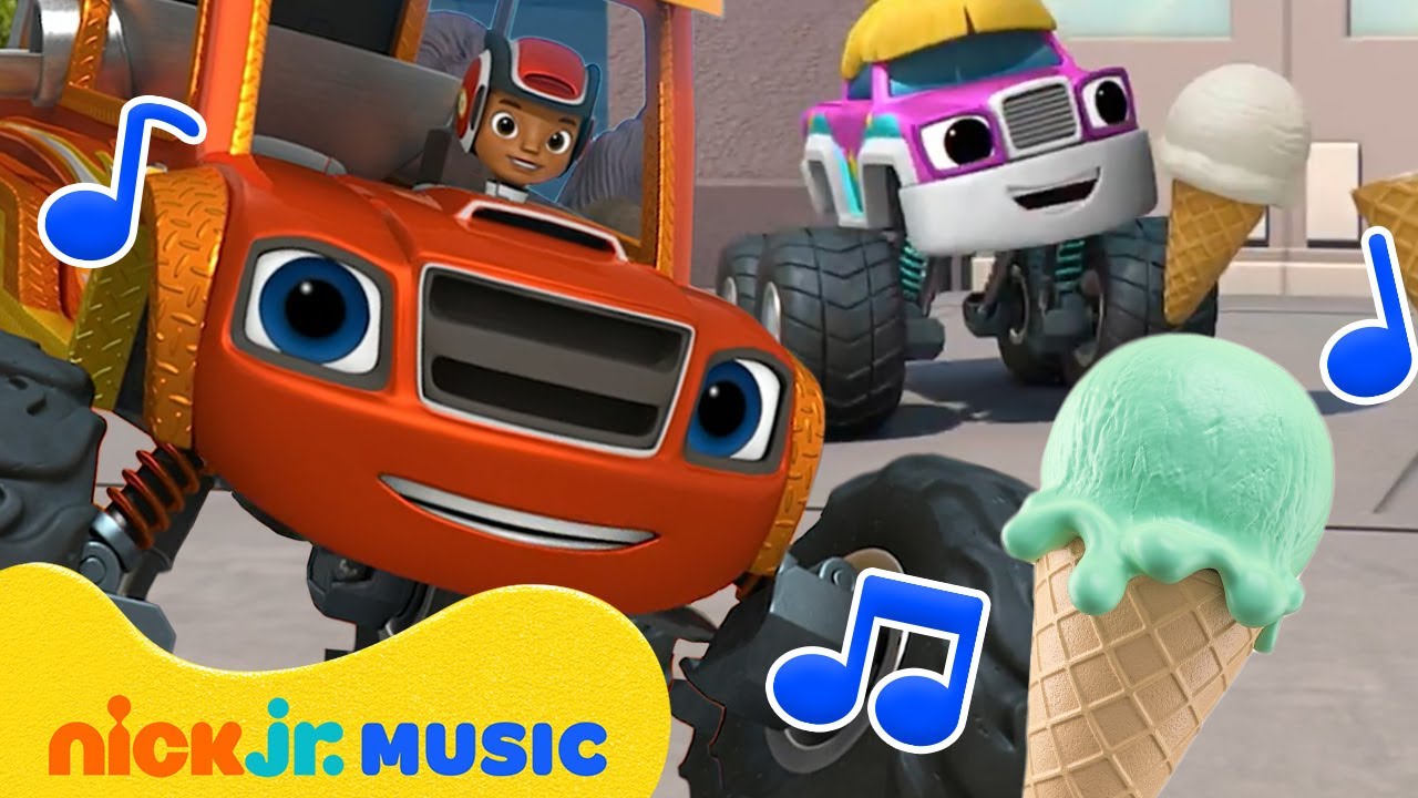Blaze's Ice Cream Song & MORE! 🍦 Preschool Songs for Kids | Nick Jr ...
