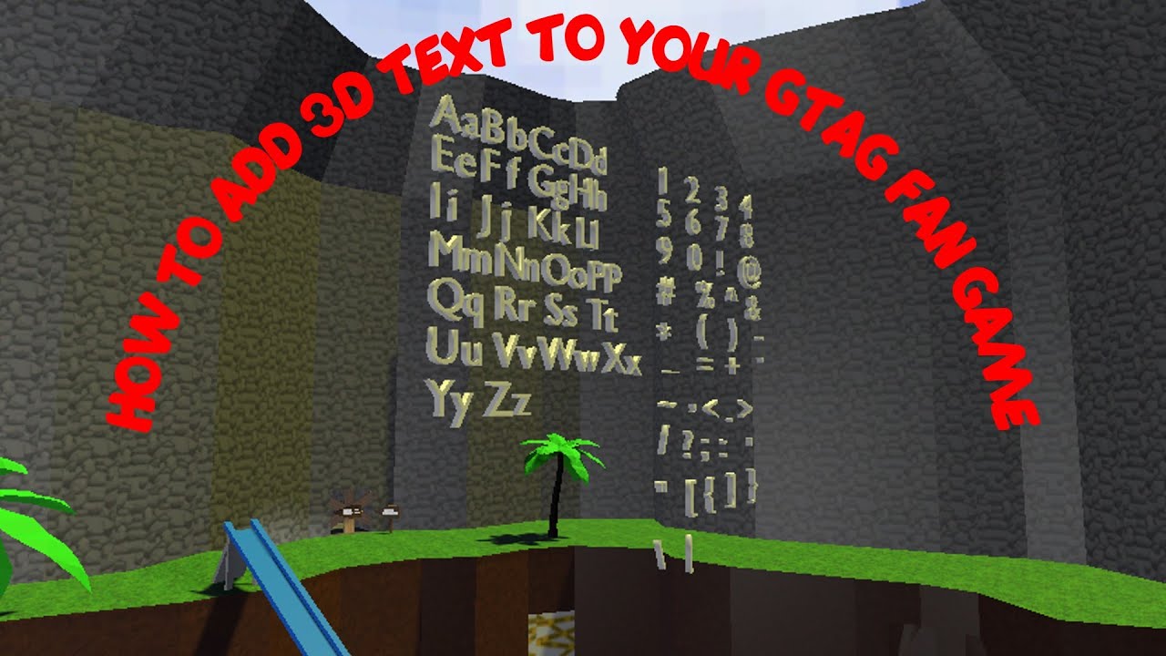 HOW TO ADD 3D TEXT TO YOUR GORILLA TAG FAN GAME!!! - YouTube