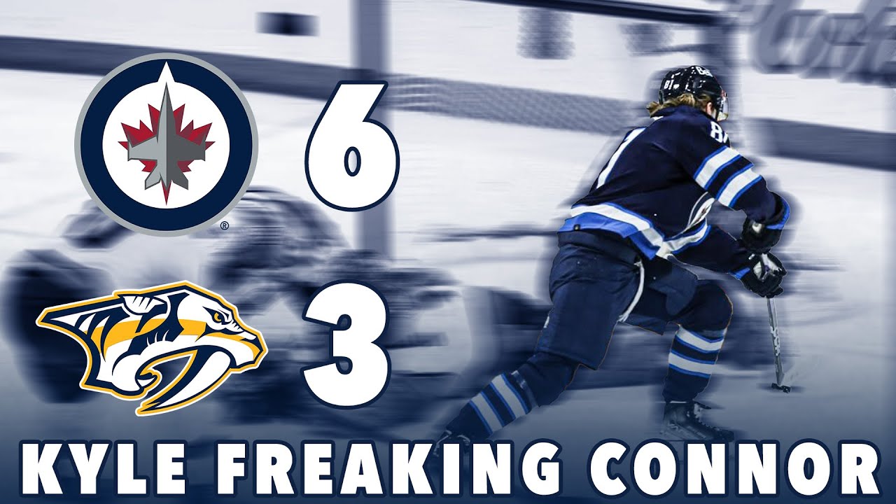 Kyle Connor DESTROYED The Predators - Jets Beat Preds 6-3 (Highlights ...