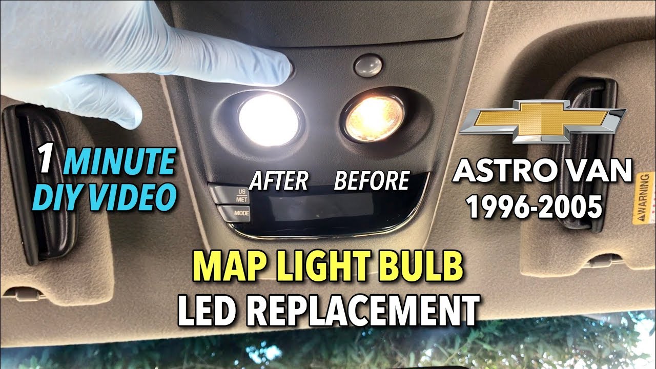 Astro Van Map Light Bulb LED Replacement - 1996-2005 - 1 Minute DIY ...