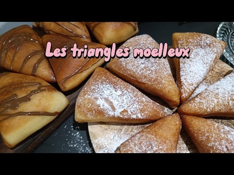 Triangles Moelleux et FACILE🥮🧋🍹 /مثلثات ناعمة وسهلة🥮🍹👌💯 #beignet # ...