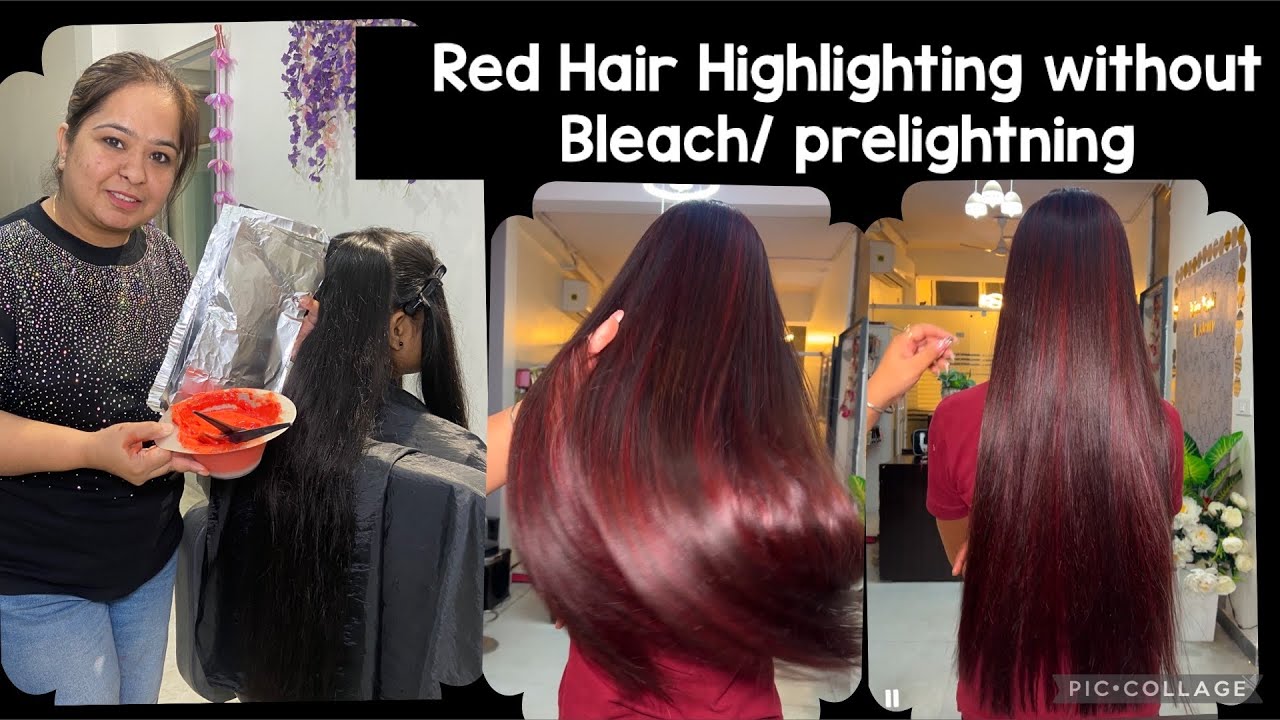 Hair Color Highlights कैसे करे बिना bleach/prelightning के at Home ...