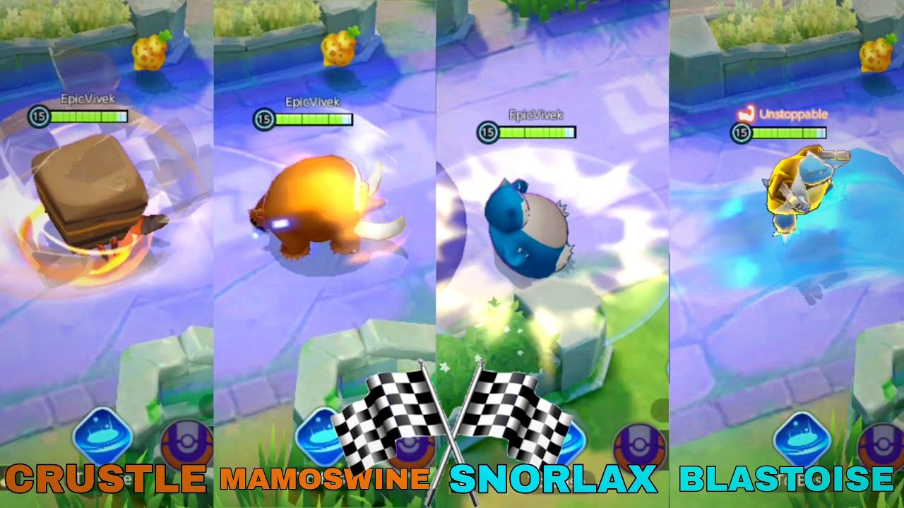 Pokemon Unite Defenders Race 🏁 || Mamoswine | Blastoise | Snorlax ...