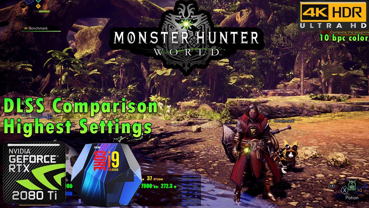 Monster Hunter: World 4K | HDR | Highest Settings | DLSS Comparison ...