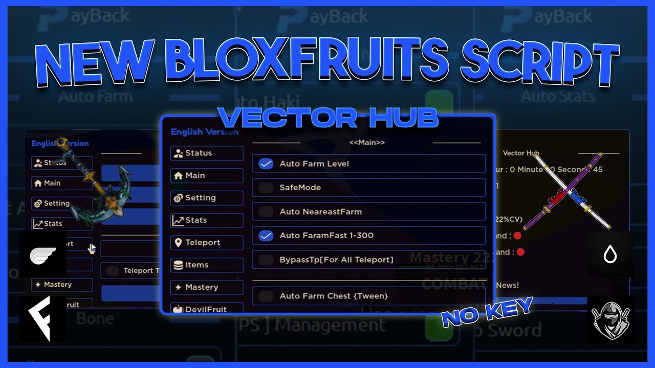 [NEW] Blox Fruits Script/Hack Vector Hub | Auto Farm | Auto Raid | Auto V4 (Mobile & PC) - YouTube