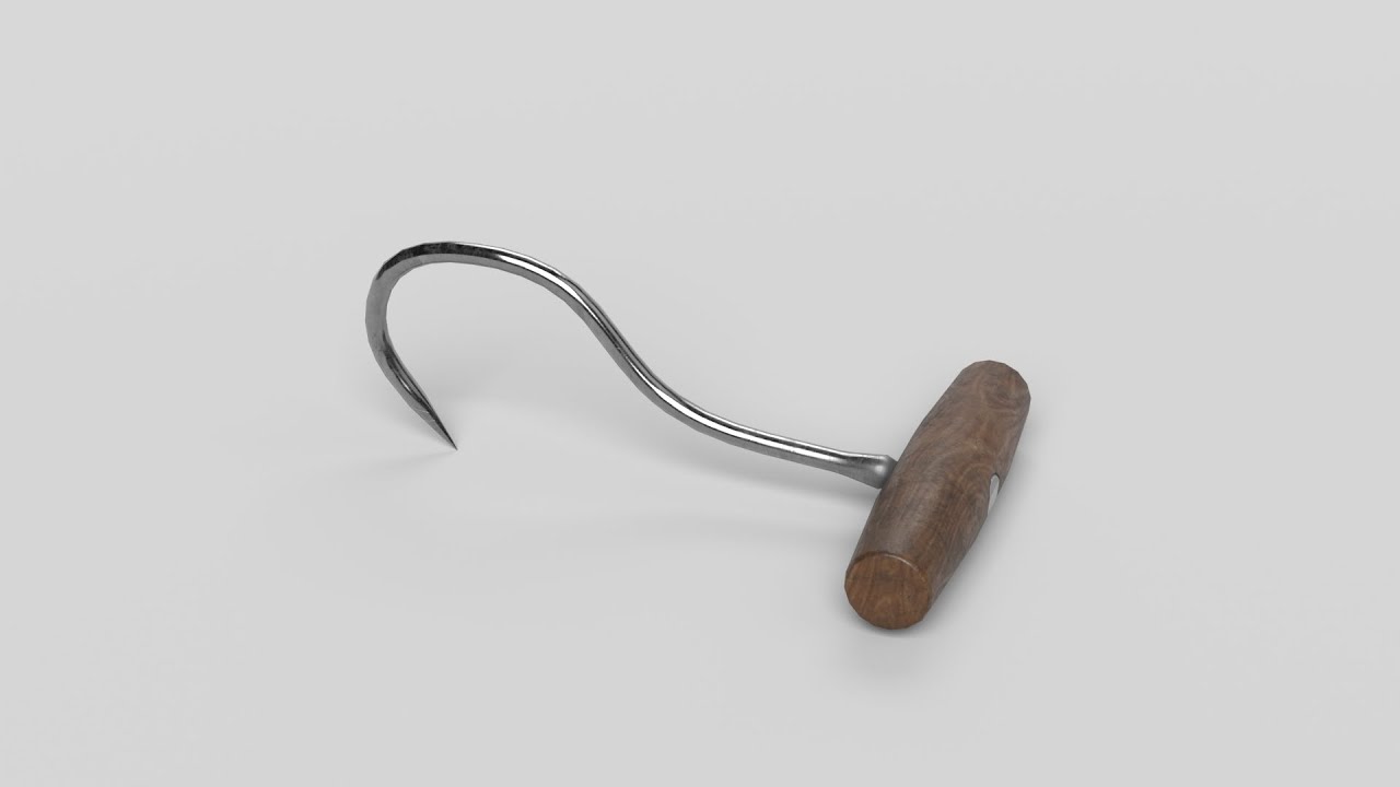 Deboning Hook - Low-poly 3D model - 360° - YouTube