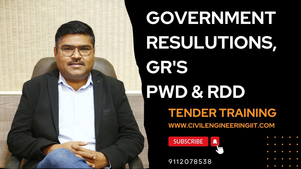 Government Resolutions, GR's, PWD, RDD, E Tender News - YouTube