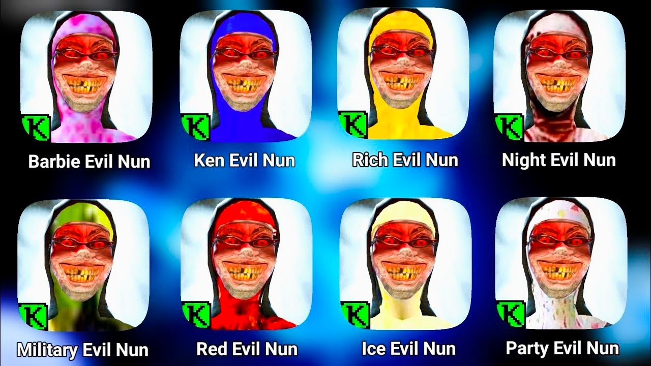 Evil Nun All New Mods || Barbie | Ken | Rich | Ice Scream | Military ...