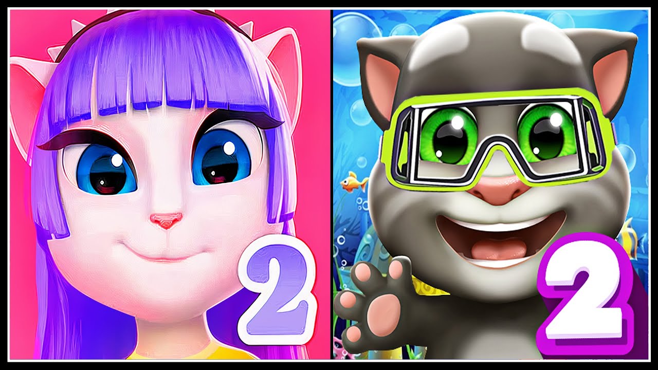 My Talking Tom 2 vs My Talking Angela 2 ( New Gameplay Update ) - YouTube