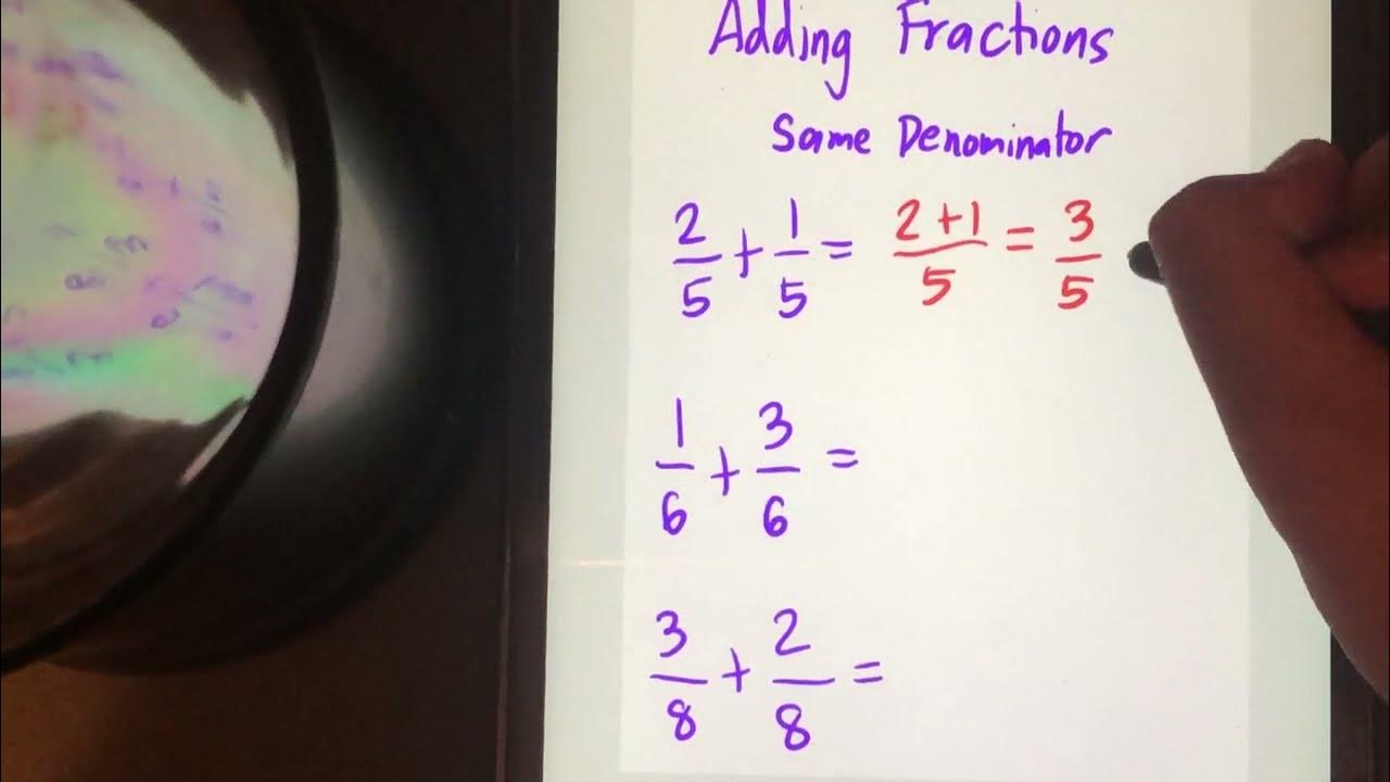 How to add fractions with the same denominator? | Math Rapper - YouTube