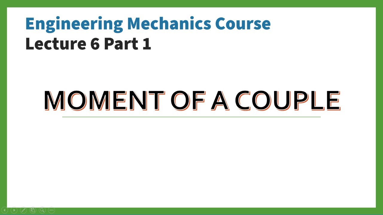 15 Moment of a Couple | Vector Mechanics for Engineers | Engineering ...