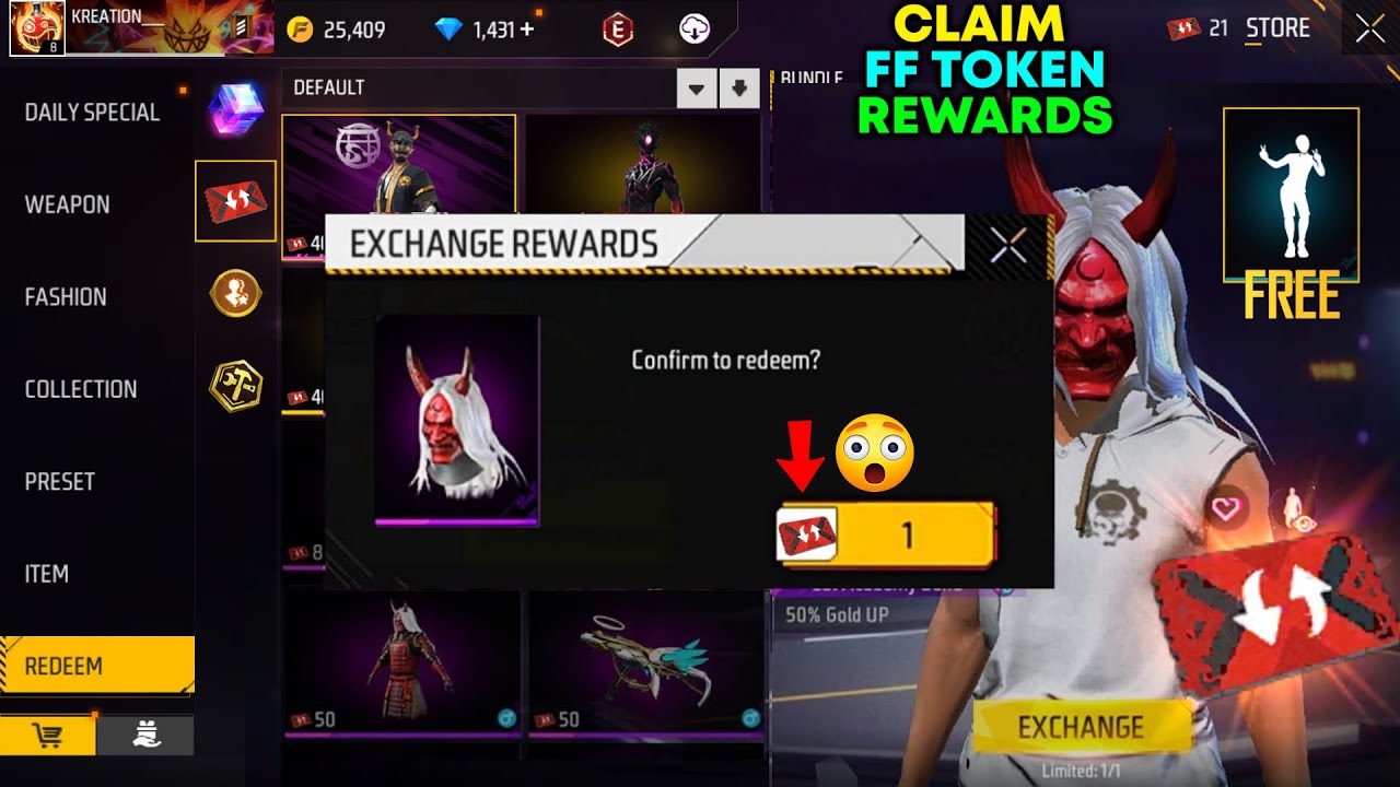 CLAIM RARE FF TOKEN + 2 FREE EMOTE🔥 - - YouTube